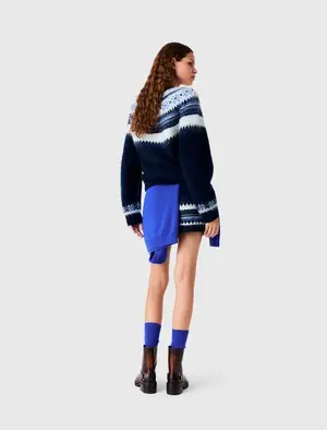 Maje Jacquard Knit Sweater