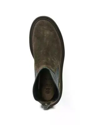 Brunello Cucinelli Suede Panelled Ankle Boots