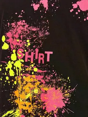 Comme Des Garçons Paint-splatter Logo-print T-shirt