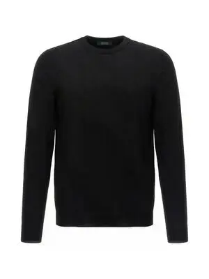 ZANONE Flexwool Crew-neck Sweater - Black