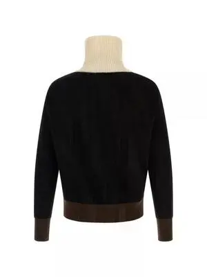 Kiton Ribbed-knit Panelled Sweater