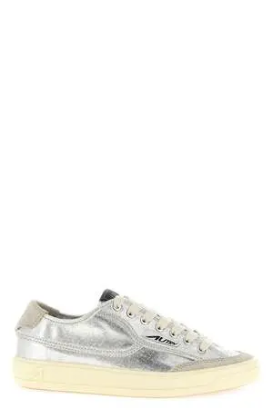 AUTRY Windscape Low Sneakers With Suede Details - Silver
