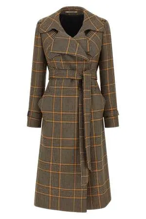 Tagliatore Carola Plaid Coat - Brown