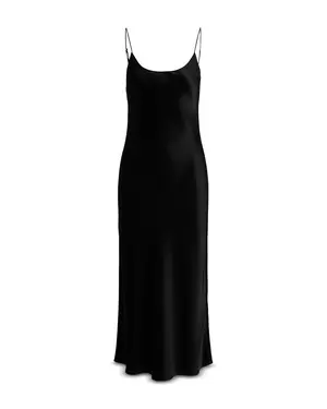 Polo Ralph Lauren Satin Slip Dress - Black