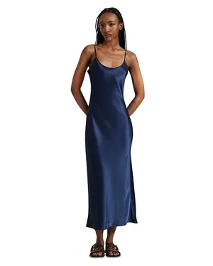 Polo Ralph Lauren Satin Slip Dress Navy