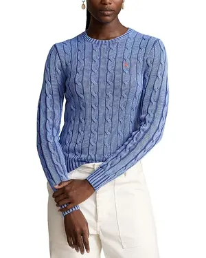 Polo Ralph Lauren Cotton Cable Knit Sweater Blue