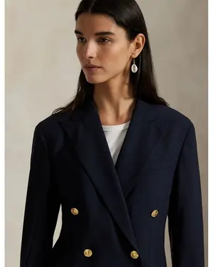 Polo Ralph Lauren Double Breasted Stretch Wool Blazer