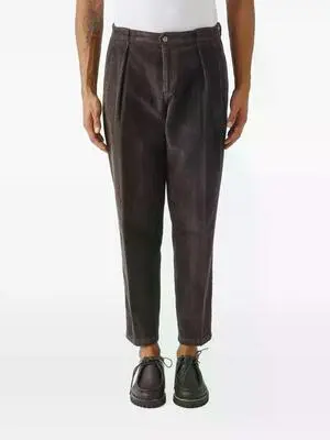 BRIGLIA 1949 Portobello Pleated Corduroy Trousers - Brown