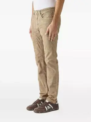 JECKERSON John Patch-detail Corduroy Trousers - Brown