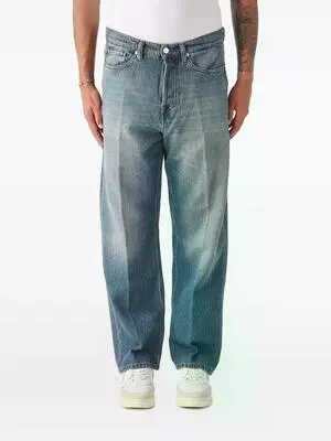 NINE:INTHE:MORNING Icaro Pressed-crease Straight-leg Jeans - Blue