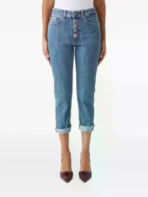 DONDUP Koons Button-fly Cropped Jeans - Blue