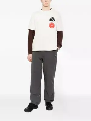 Maison Kitsuné Logo-embroidered T-shirt