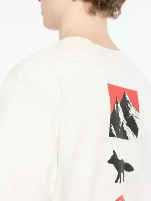 Maison Kitsuné Logo-embroidered T-shirt