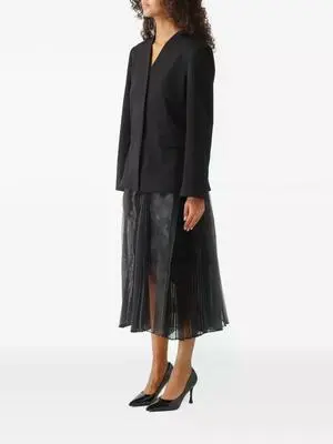 MEIMEIJ Pleated-skirt Blazer Midi Dress