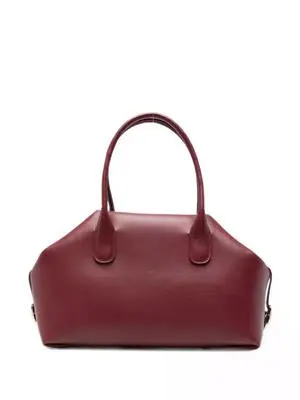 THEMOIRE Medium Talia Ruched Tote Bag - Red