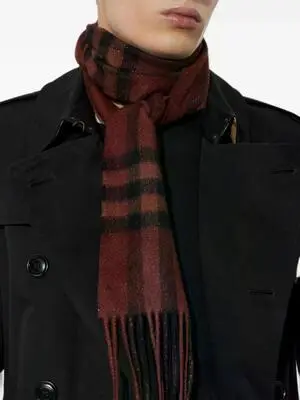 Burberry Check Fringed Scarf