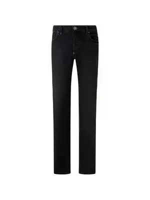 Philipp Plein Logo-plaque Straight-cut Jeans - Black