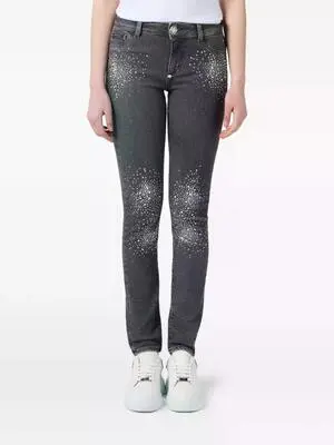 Philipp Plein Crystal-embellished Skinny-fit Jeans