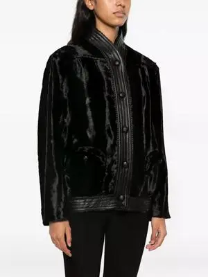 BLAZÉ MILANO Faux-fur Leather-trim Jacket