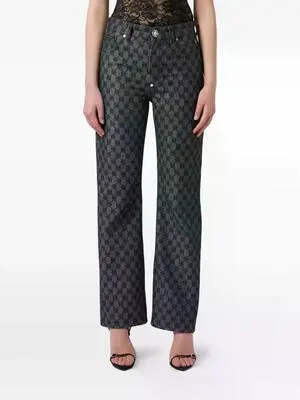 Philipp Plein Monogram-print Straight-leg Jeans