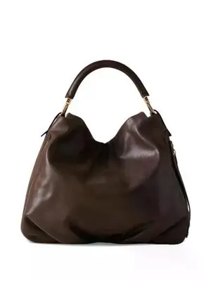 Borbonese Medium Bice Leather Slouchy Tote Bag