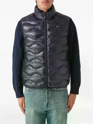 BLAUER. Danny Quilted Sorona® Aura High-neck Gilet - Blue