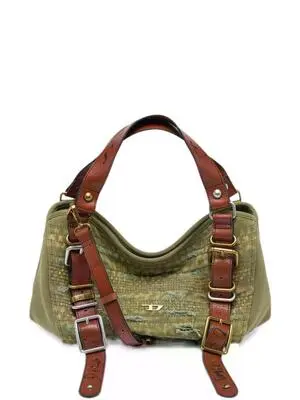 DIESEL® D-one-small Top-handle Bag In Distressed Canvas And Leather