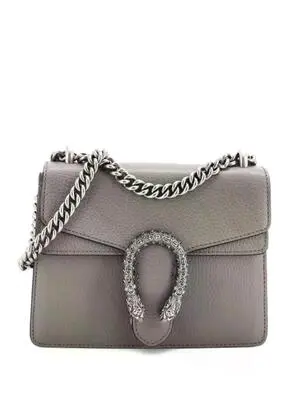 Gucci Dionysus Bag Leather Mini Crossbody Bag - Grey