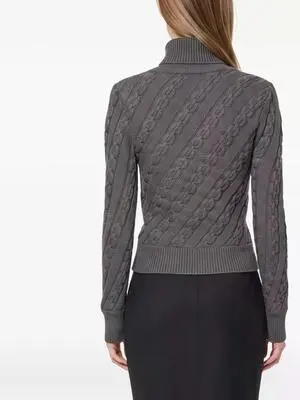 Matieres Fecales Cable-knit Roll-neck Sweater