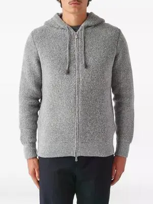 GRAN SASSO Bouclé-knit Zip-up Hoodie