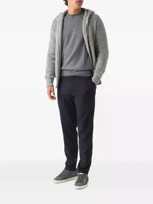 GRAN SASSO Bouclé-knit Zip-up Hoodie