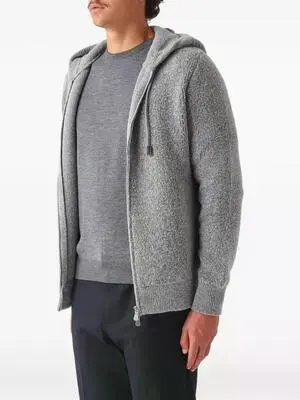 GRAN SASSO Bouclé-knit Zip-up Hoodie