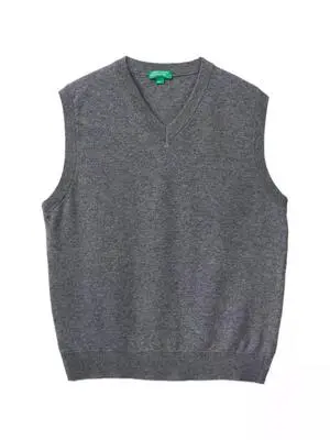 BENETTON V-neck Vest - Grey