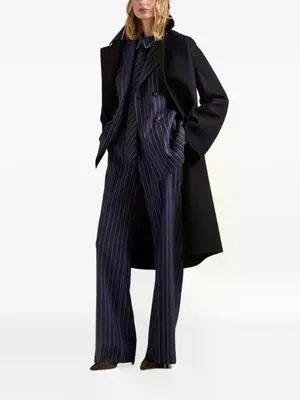 Kiton Belted Wrap Coat - Black