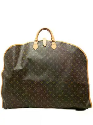 LOUIS VUITTON 2000 Monogram Housse Porte Habits Garment Cover Travel Bag - Brown