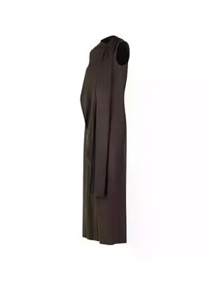 Sportmax Draped Asymmetric-neck Maxi Dress