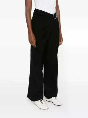 Loewe Belted Draped Trousers - Black
