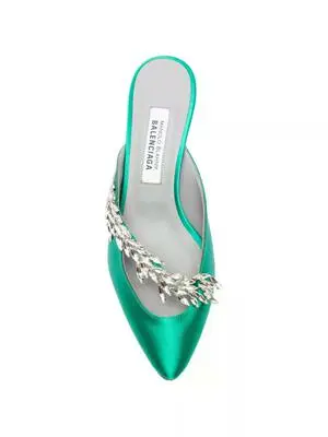 Balenciaga Manolo Blahnik Mules In Grass