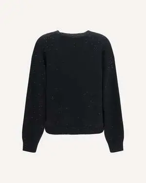 Brunello Cucinelli Diaante Cashere And Silk Sweater Feale