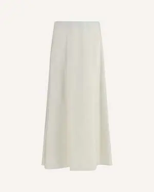 Brunello Cucinelli Flute Virgin Wool And Viscose Twill Skirt