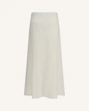 Brunello Cucinelli Flute Virgin Wool And Viscose Twill Skirt