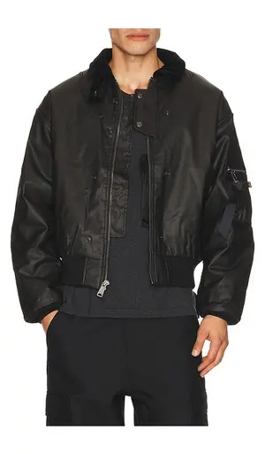 Alpha Industries X Andersson Bell Cwu 45/p Flight Jacket - Black
