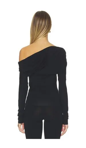THE LINE BY K Jana Long Sleeve Draped Top