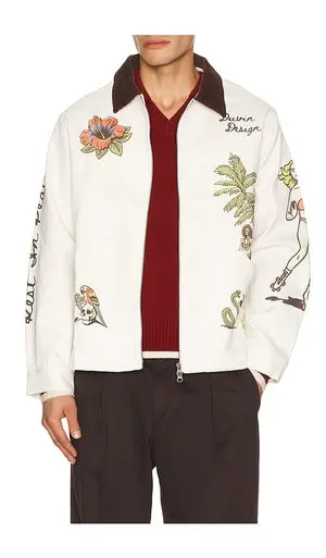 DUVIN DESIGN Rest In Paradise Jacket In Cream