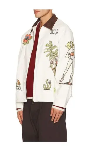 DUVIN DESIGN Rest In Paradise Jacket In Cream