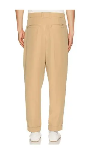HEAD GOLF Double Pleated Pants In Brown