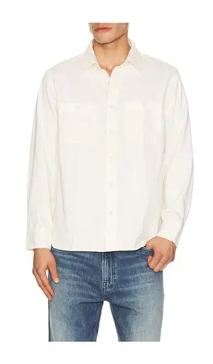 Madewell Work Shirt In White - Ecru