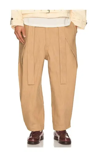 ART COMMUNITY Kimono Japanese Denim Pant In Brown - Bread