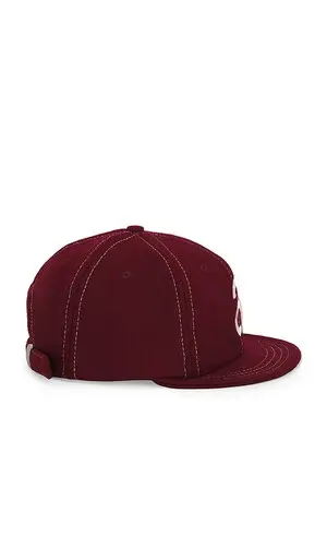 ART COMMUNITY Wool Short Brim Cap In Burgundy