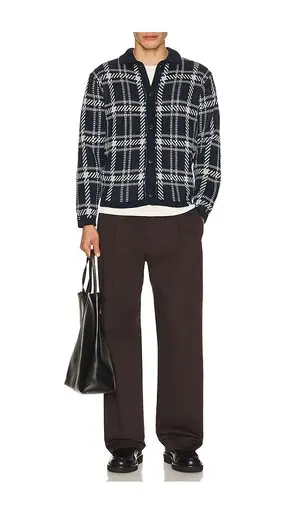 PEREGRINE Lumber Knitted Shirt In Blue